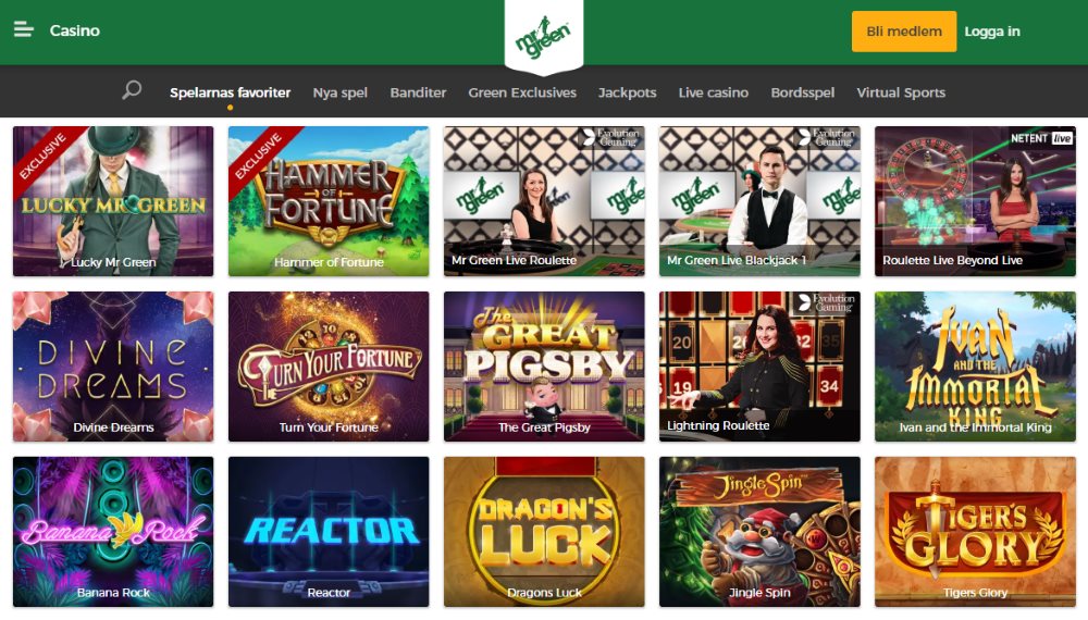 Mr Green Casino Recension